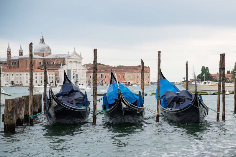 Boats in Venice editorial stock image. Image of channel - 77089394