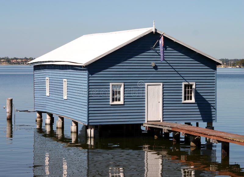 Crawley Edge Boatshed Aka. Matilda Bay Boatshed Stock Image - Image of ...
