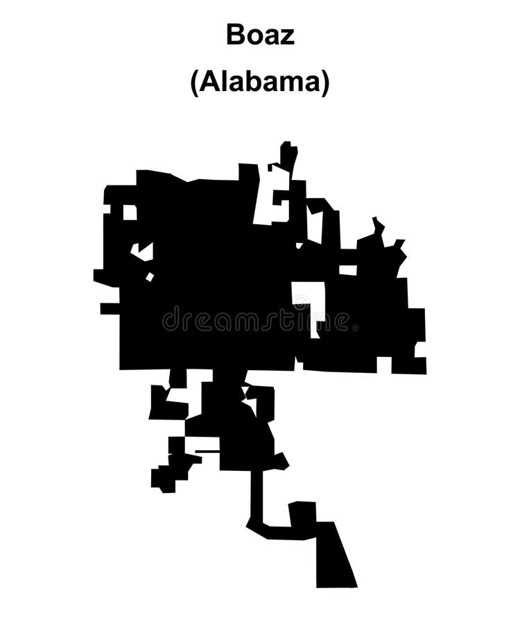 Boaz outline map stock vector. Illustration of contour - 357147305