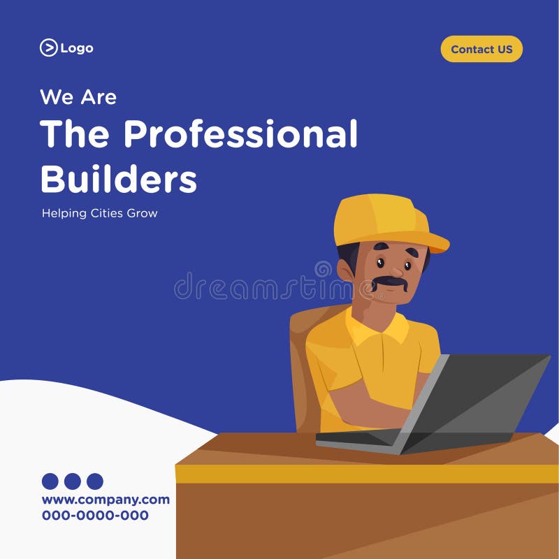 Indian Builder Banner Design Stock Vector - Illustration of cities ...
