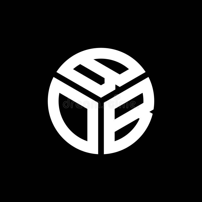 BOB Letter Logo Design on Black Background. BOB Creative Initials ...