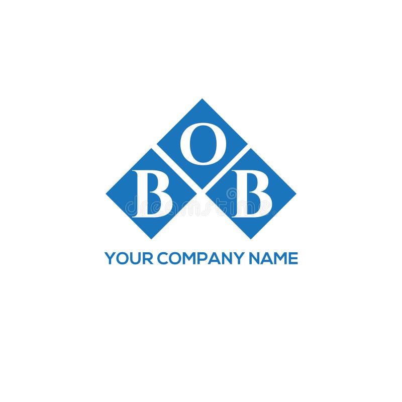 BOB Letter Logo Design on WHITE Background. BOB Creative Initials ...
