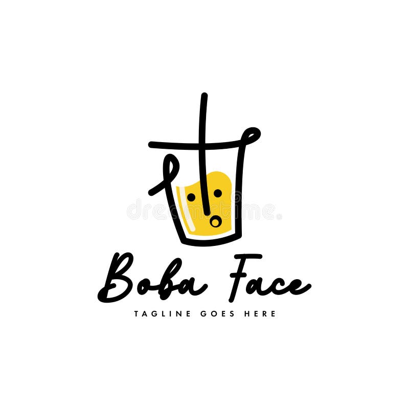Boba Drink Logo Template Vector Stock Illustration - Illustration of ...