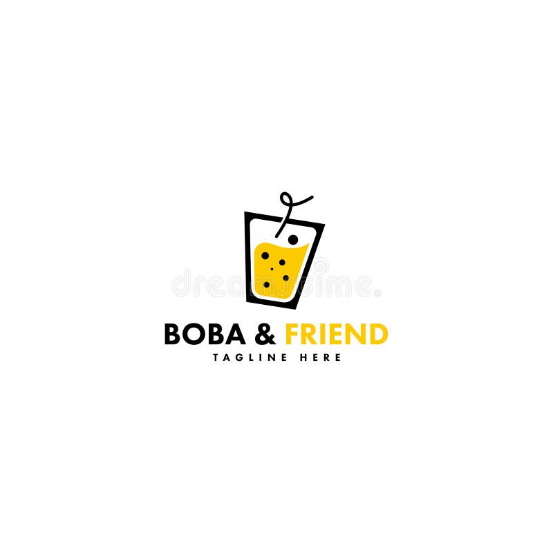 Boba Drink Logo Template Vector Stock Illustration - Illustration of ...