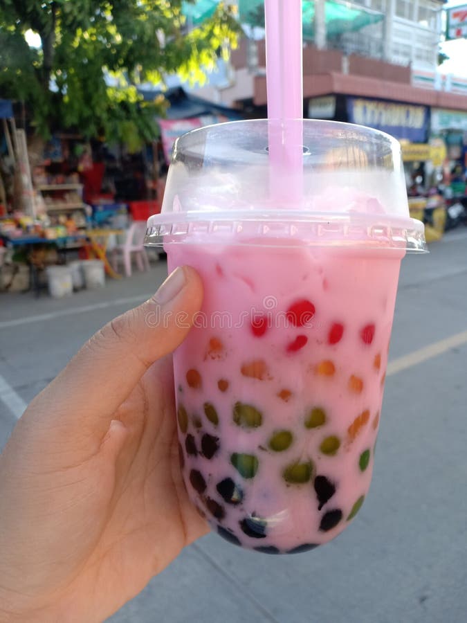 Boba Milk Tea Frappe, Bubble Milk Tea, Cool Pearl Milk Tea Stock Image ...