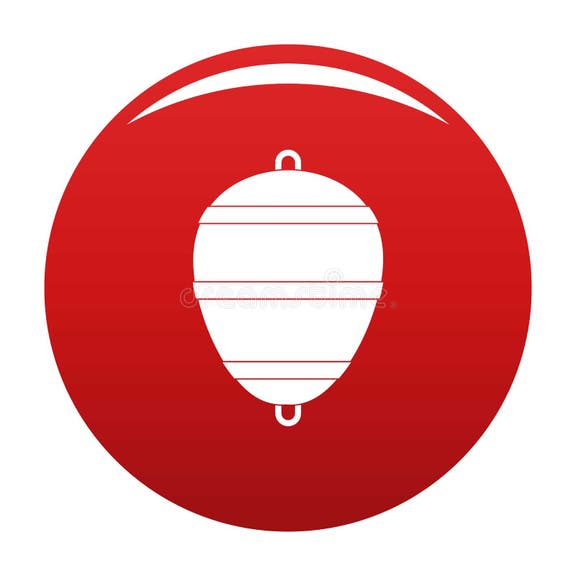 Bobber icon vector red stock vector. Illustration of simple - 154495409