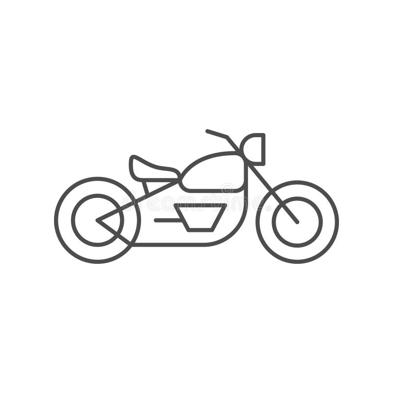 Motorcycle Line and Glyph Icon. Motorbike Vector Illustration Isolated ...