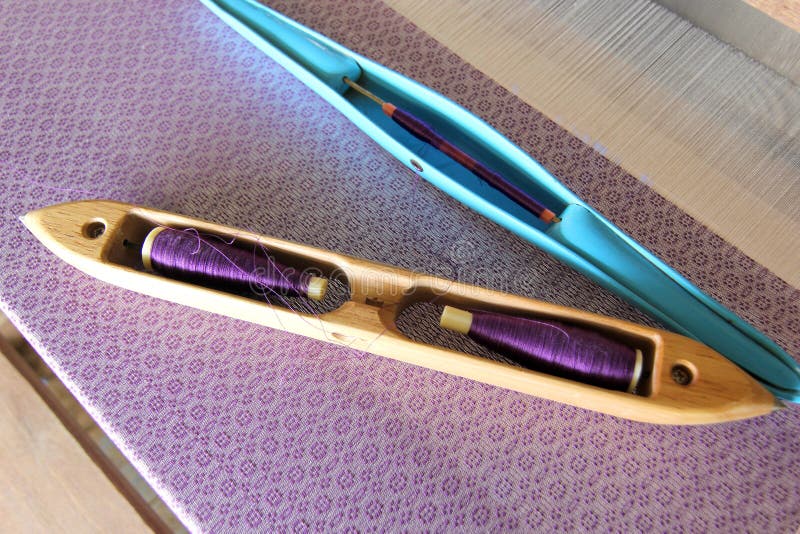 Bobbin on Ancient Silk Loom Stock Image - Image of clothing, cloth ...