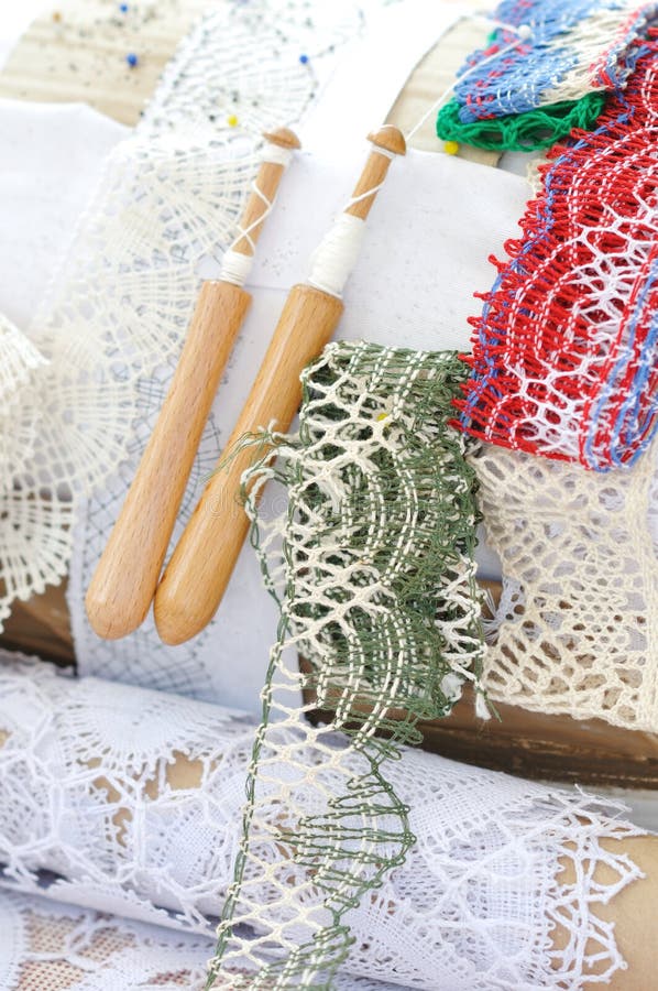 Bobbin lace handmade work stock image. Image of bobbin - 37583067