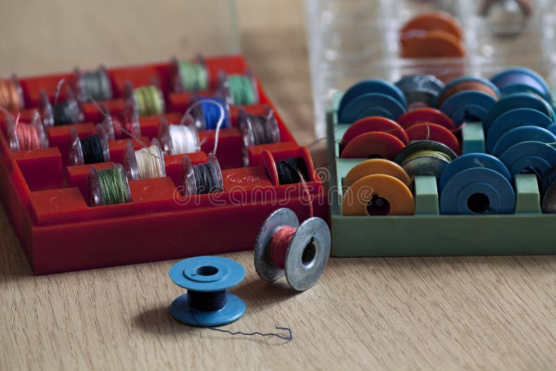 Bobbin for sewing machine stock image. Image of hobby - 94226107