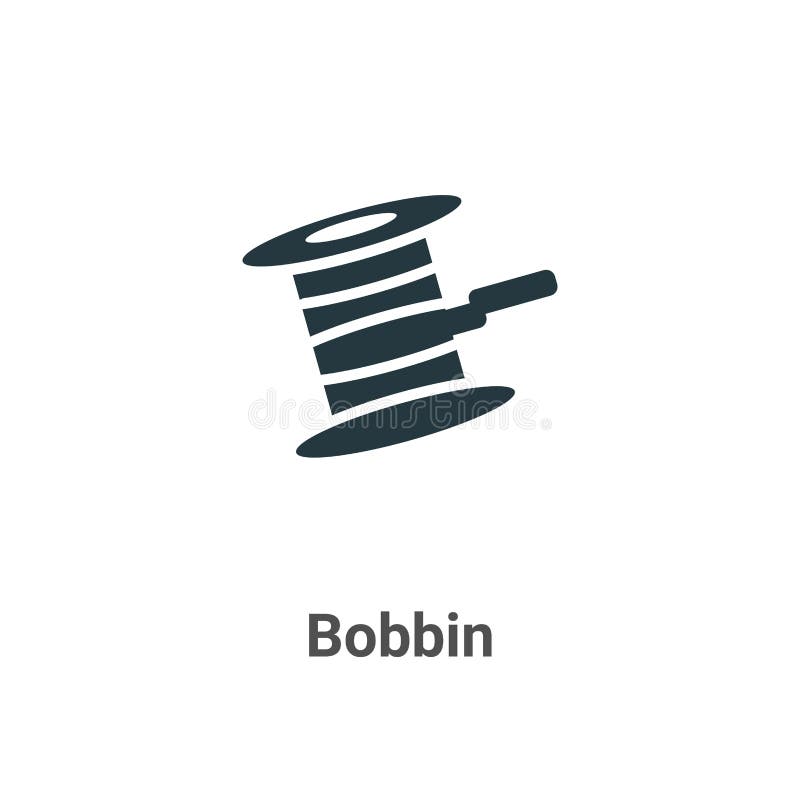Bobbin Vector Icon on White Background. Flat Vector Bobbin Icon Symbol ...