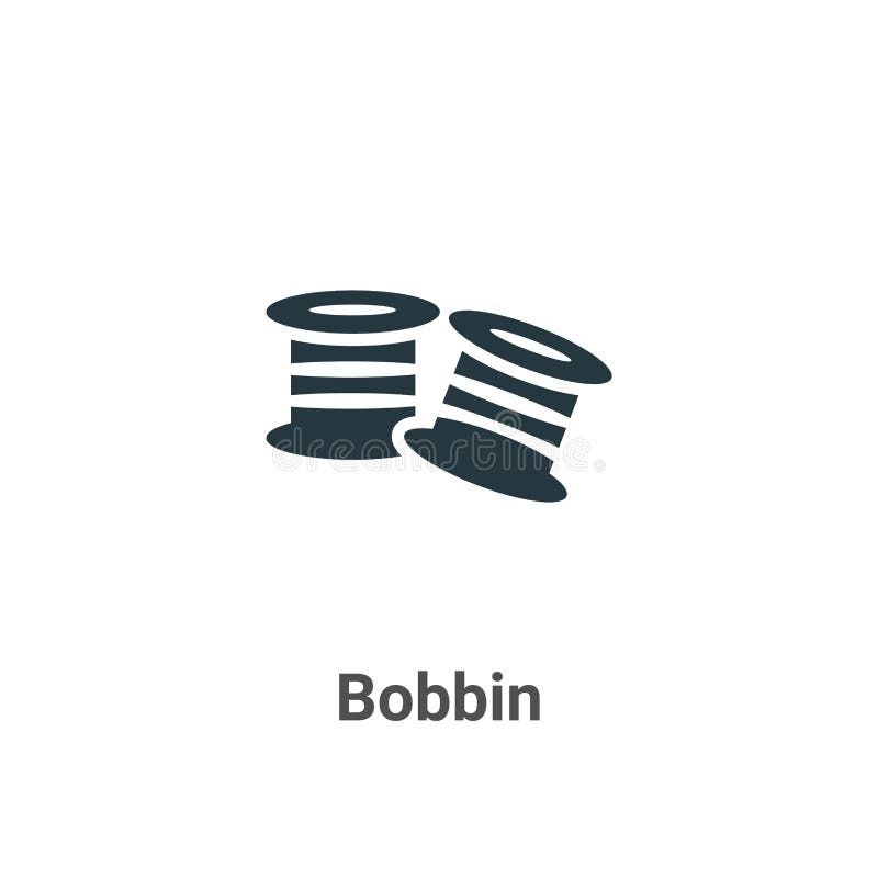 Bobbin Vector Icon on White Background. Flat Vector Bobbin Icon Symbol ...