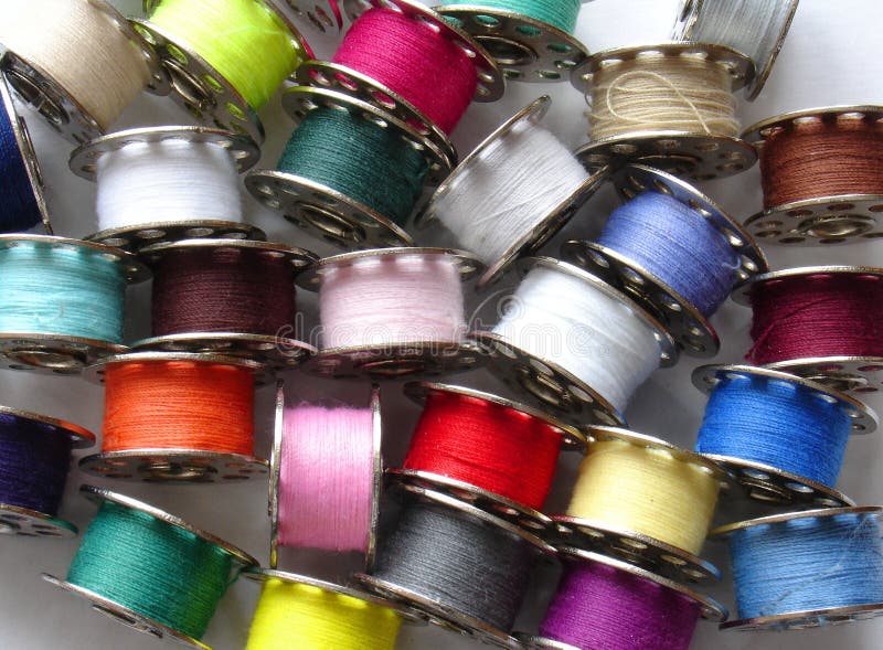 Silk bobbins with colorful stock photo. Image of home - 13374104