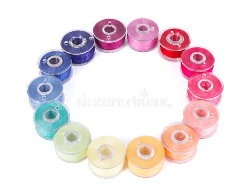 Colorful threads on spools stock photo. Image of craft - 84010800