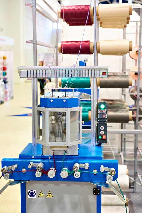 Bobbins of Thread for Cord Knitting Machine Stock Image - Image of ...