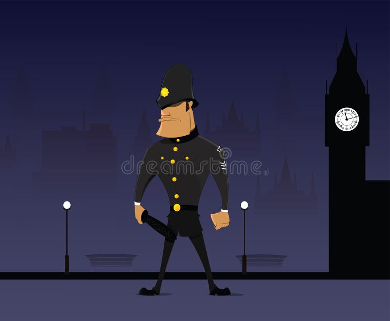 Bobby inglés tradicional ilustración del vector. Ilustración de poli ...