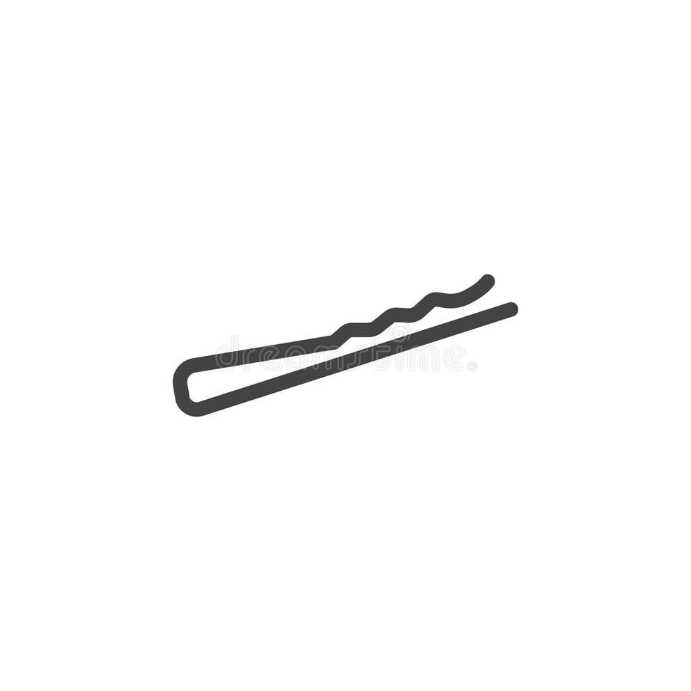 Bobby Pin Linear Stock Illustrations – 38 Bobby Pin Linear Stock ...