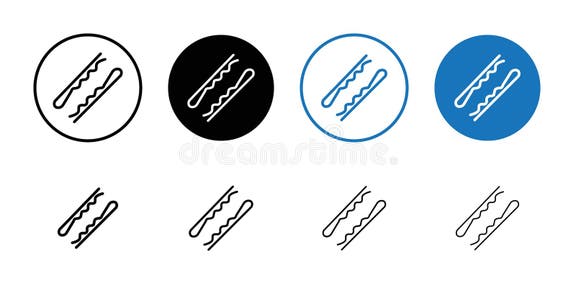Bobby Pin Icon Outline Vector for Web Ui Stock Vector - Illustration of ...