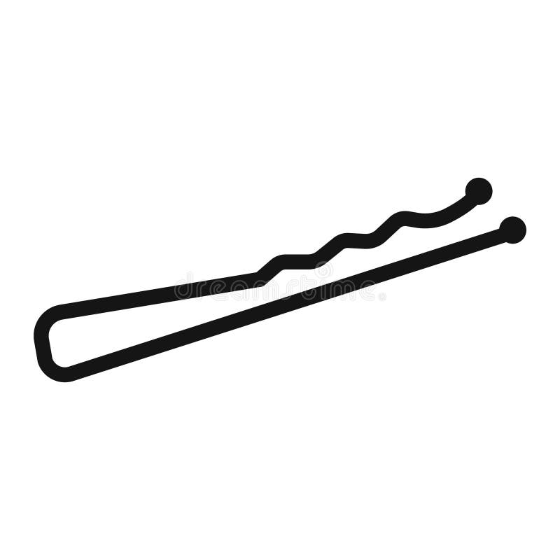 Bobby Pins Icon Black And White Vector Sign Stock Illustration Illustration Of Graphic Black