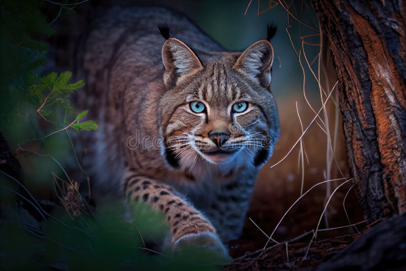 Bobcat stalking stock image. Image of close, gaze, stalking - 13663185