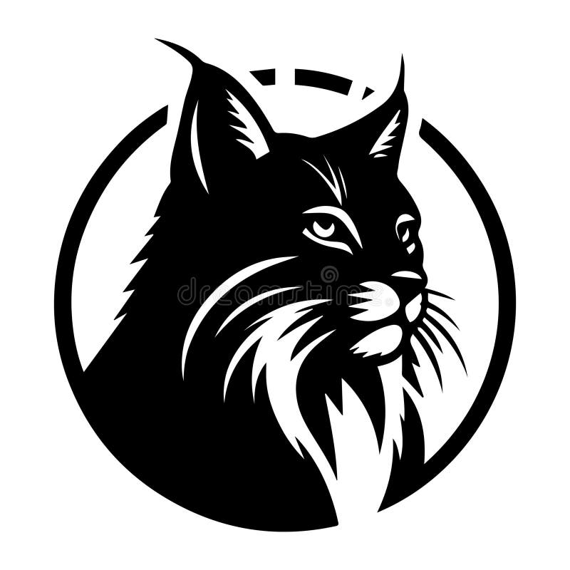 A Bobcat Vector Art Illustration Silhouette File Stock Vector ...