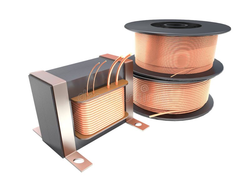 Bobine Di Cavo E Del Trasformatore Illustrazione di Stock ...