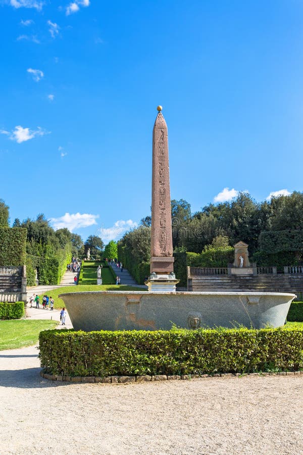Boboli Gardens in Florence the Obelisk Editorial Photo - Image of ...