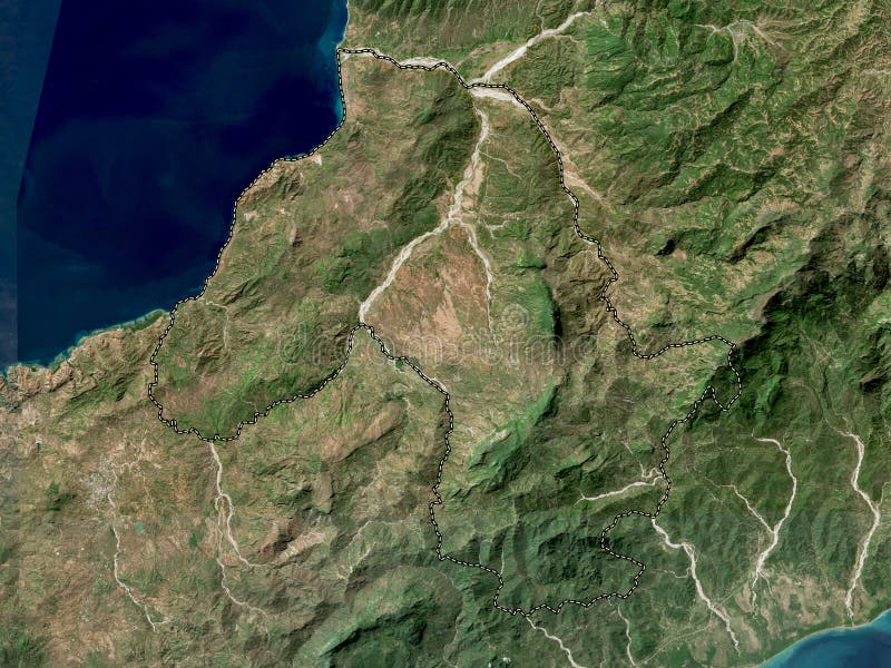 Bobonaro, East Timor. High-res Satellite. No Legend Stock Image - Image ...