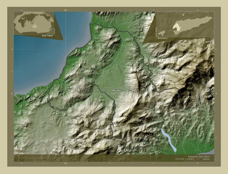 Bobonaro, East Timor. Wiki. Labelled Points of Cities Stock Image ... Bobonaro, East Timor. Wiki. Labelled Points of Cities Stock Image ...