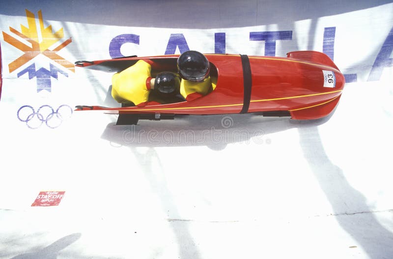 Antique Bobsled In Lake Placid Olympic Museum, USA Editorial Image ...