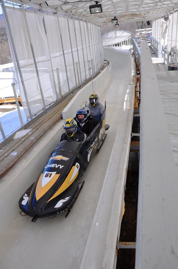 Bobsled in Lake Placid Olympic Sports Complex, USA Editorial Stock ...