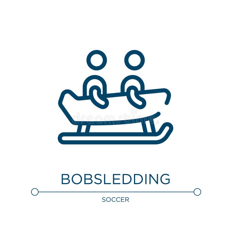 Bobsledding Icon. Linear Vector Illustration from X Treme Collection ...