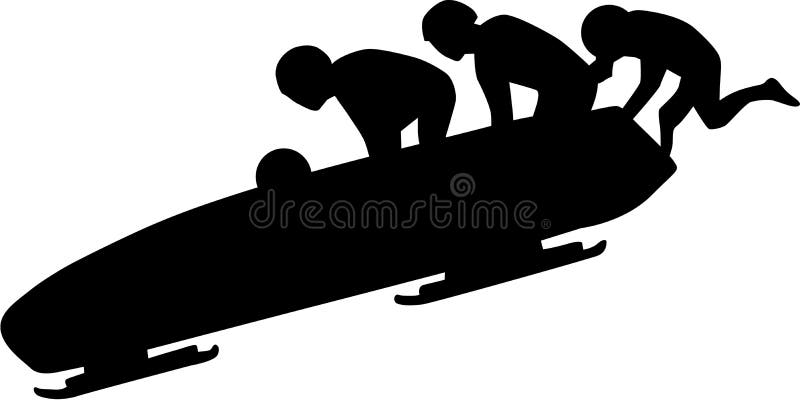 Silhouette Bobsleigh Icon in Badge Style. One of Winter Sports ...