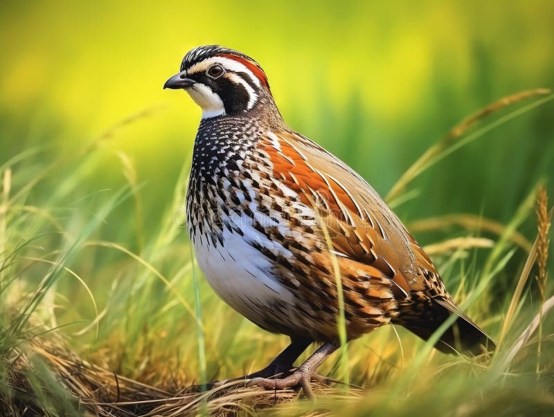 Bobwhite Quail stock illustration. Illustration of grassland - 293702706