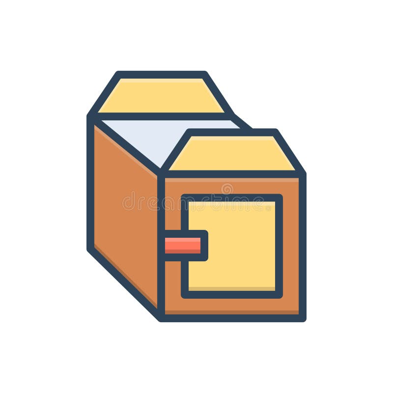 Color Illustration Icon for Boc, Box and Cardholder Stock Vector ...