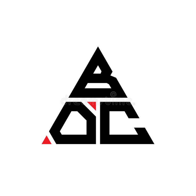 BOC Triangle Letter Logo Design with Triangle Shape. BOC Triangle Logo ...