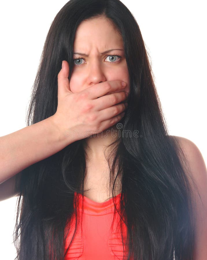 Boca cerrada de la mujer foto de archivo. Imagen de loco - 14185084