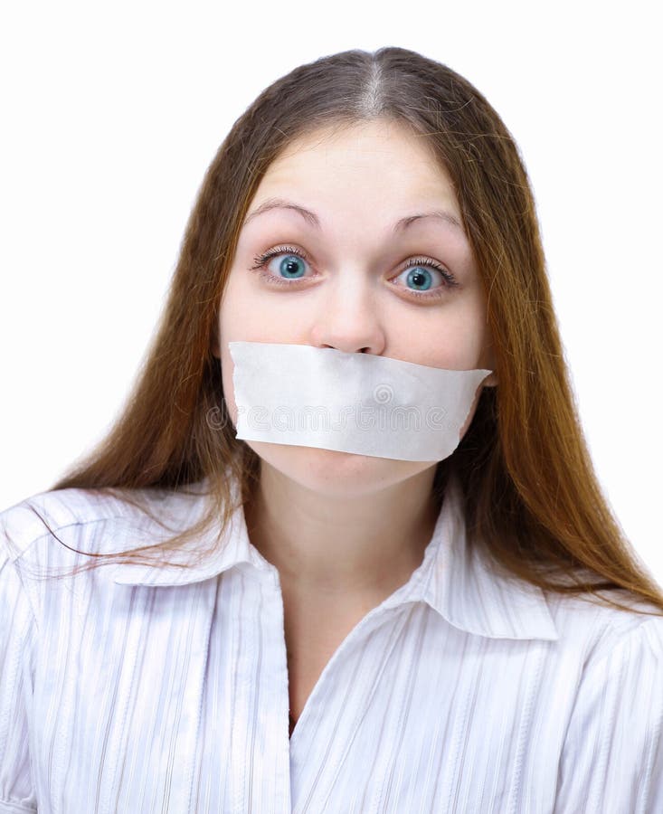 Hombre con la boca cerrada foto de archivo. Imagen de retrato - 21986486