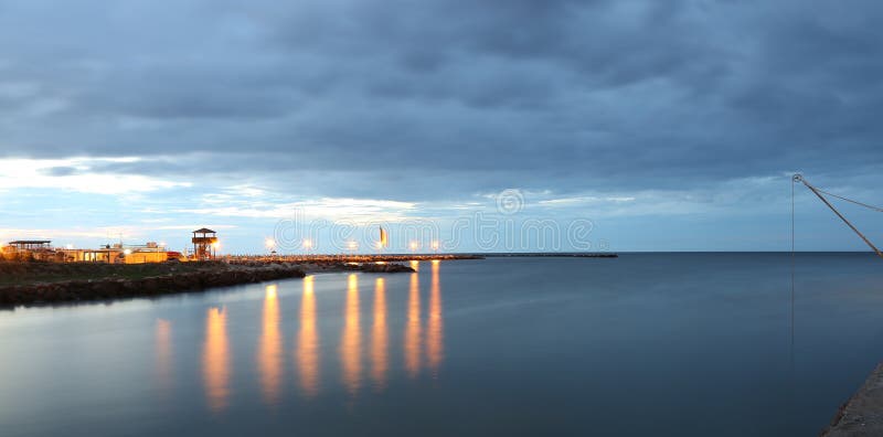 Bocca Del Fiume Di Rubicon in Emilia Romagna in Italia Fotografia Stock ...