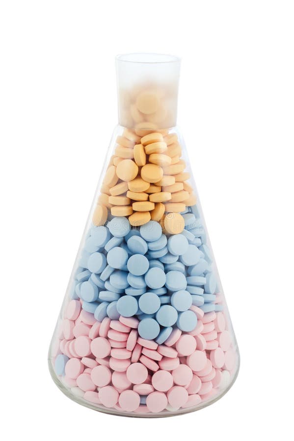 Boccetta Con Le Droghe E Le Pillole Immagine Stock - Immagine di ...
