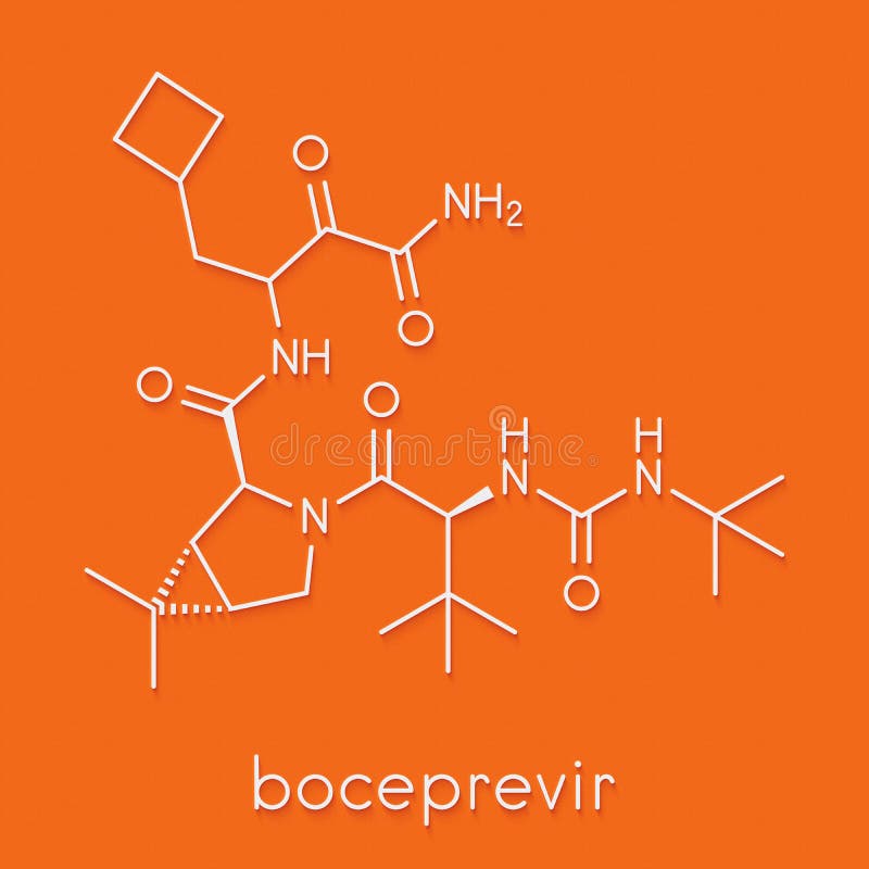 Boceprevir Hepatitis C Virus HCV Drug Molecule. Skeletal Formula. Stock ...