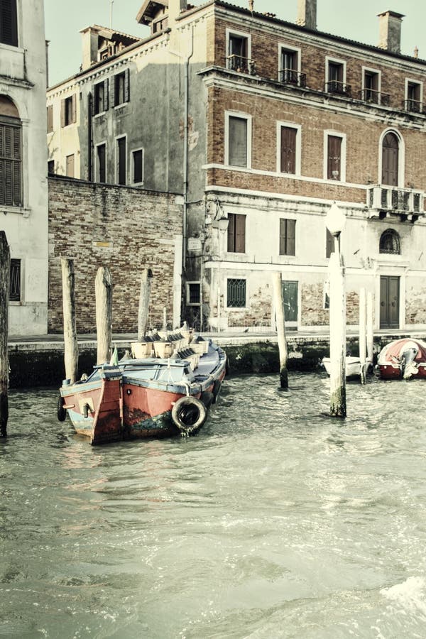 Boat at Dock stock photo. Image of vencie, vintage, italy - 103326898
