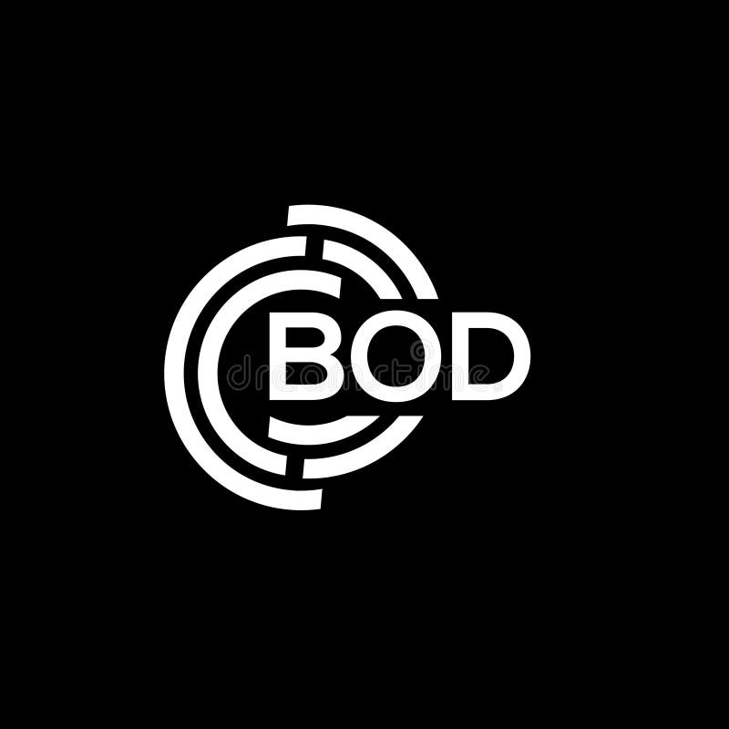 BOD Letter Logo Design on Black Background. BOD Creative Initials ...