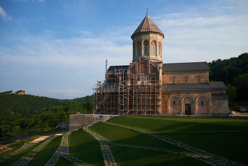 Bodbe monastery in Georgia stock image. Image of field - 75765105