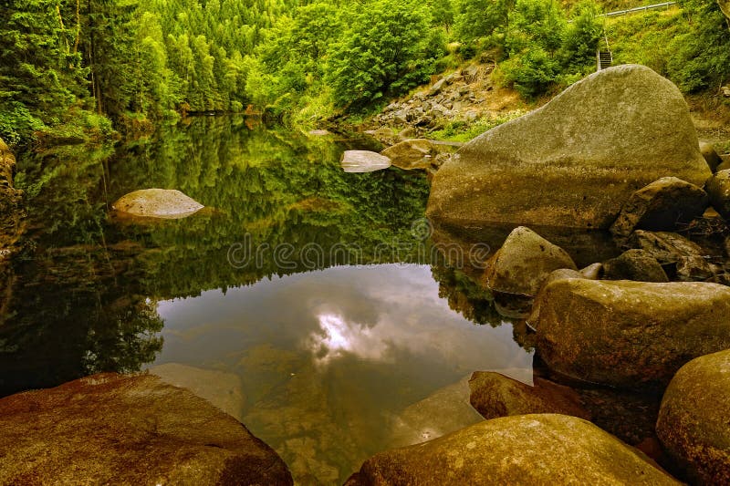 Bode River in Harz Mountains Stock Photo - Image of plant, light: 25607900