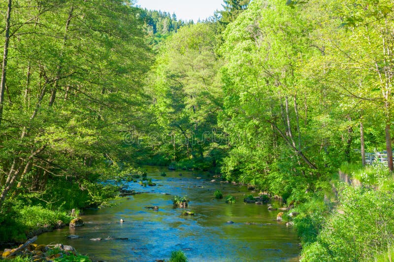 Bode River in the Harz Mountains in Germany Stock Image - Image of ...