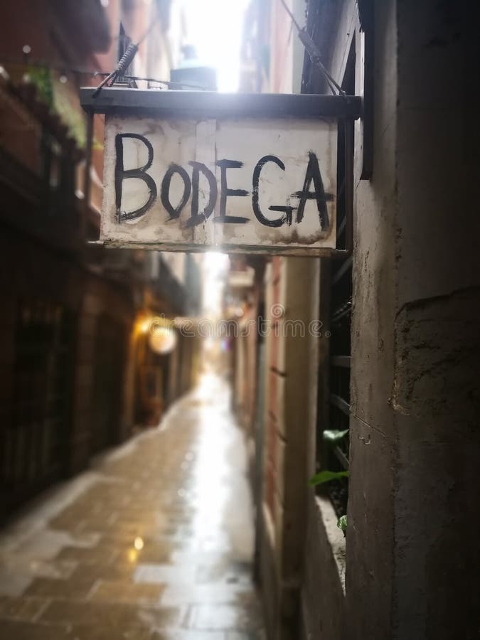 Bodega Barcelona stock photo. Image of bodega, sign - 134307274