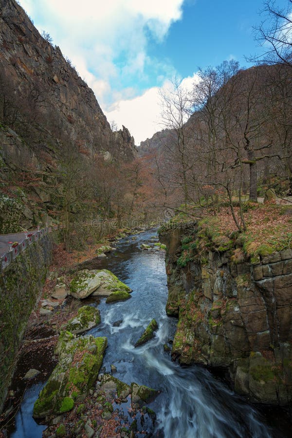 Bodetal in Which the River Bode Flows in a Gorge through the Autumn ...