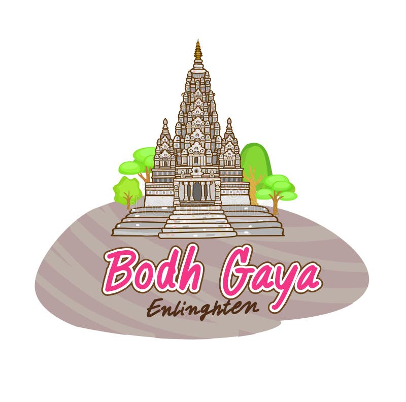 Bodh Gaya Vector on Background. Stock Vector - Illustration of amazing ...