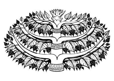 Bodhi tree stock vector. Illustration of stylized, plant - 33863543